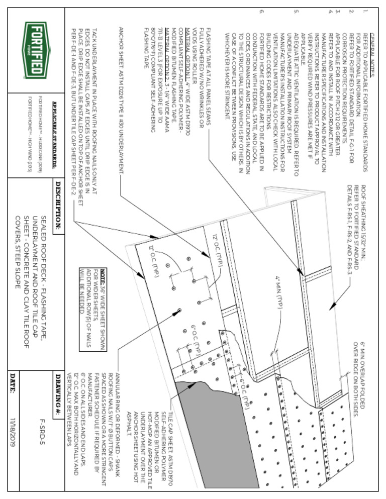 Fortified Home Roof Tile Cap Sheet Sealed Roof Deck 11-2019 | PDF ...