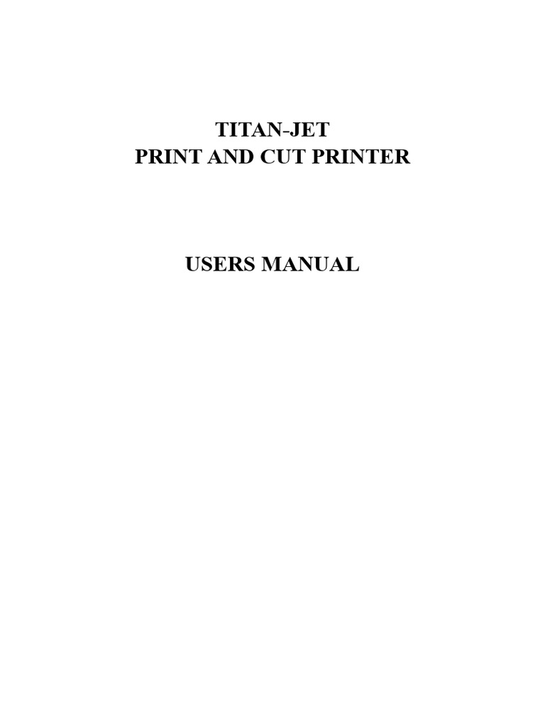 Print and Cut Printer Users Manual | PDF | Printer (Computing) | Computing