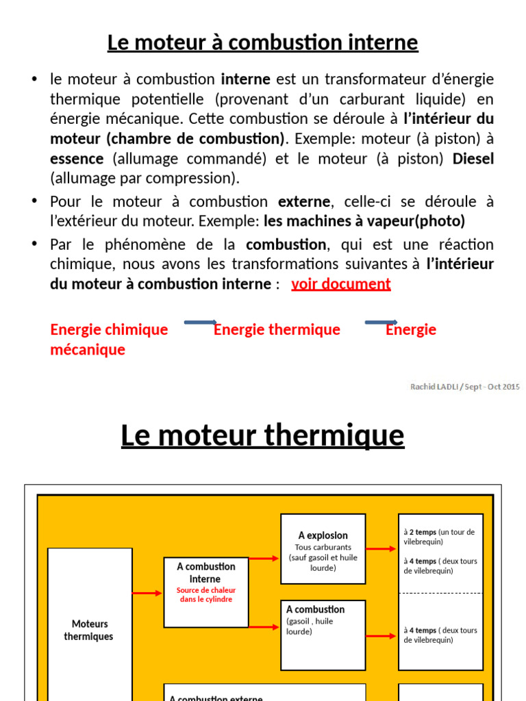 Présentation MOTEUR | PDF | Injection (moteur) | Piston