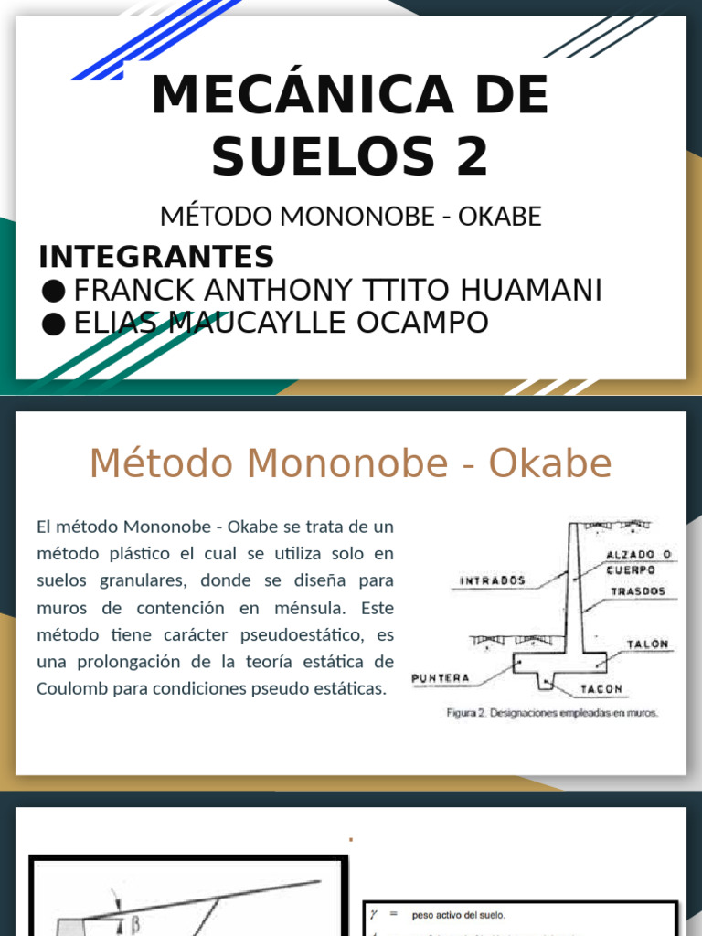 Metodo Mononobe Okabe | PDF