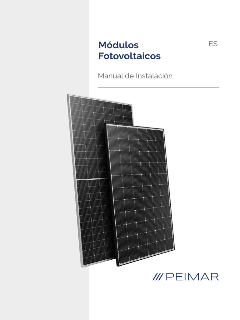 Peimar_ES_Installation-Manual | PDF | Sistema fotovoltaico | Ingenieria Eléctrica