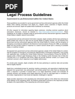 Apple Legal Process Guidelines Us | PDF | I Cloud | Ios