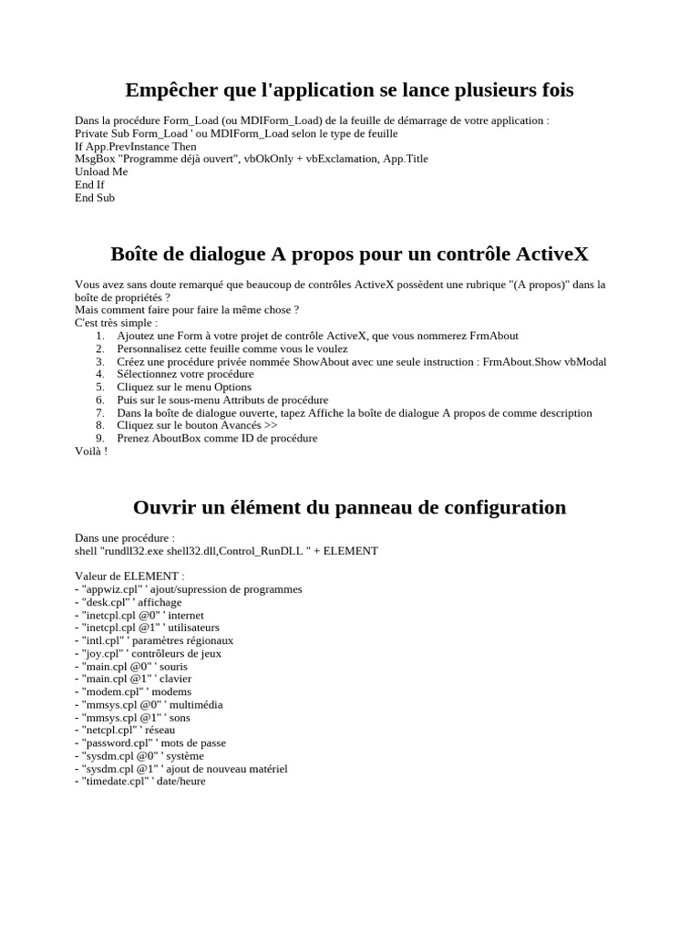 Astuce | PDF | Menu (Computing) | Boolean Data Type