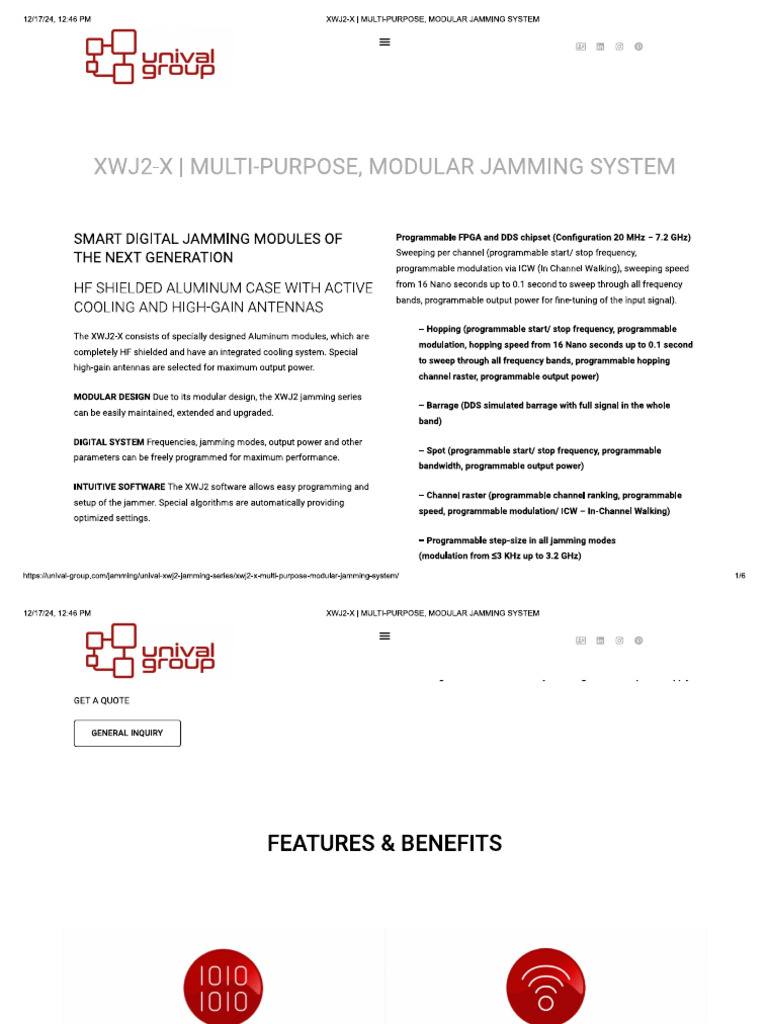 UNIVAL Multipurpose Jamming System | PDF