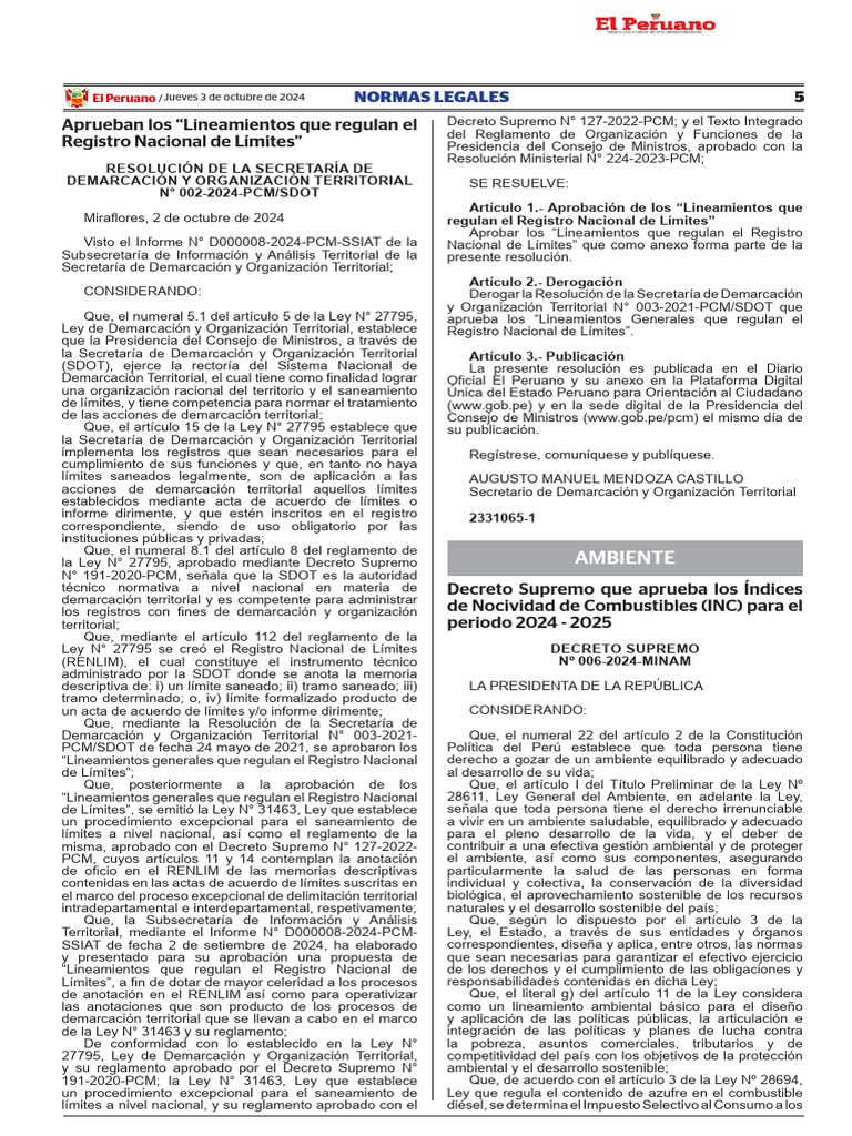 D.S 006 2024 Minam | PDF