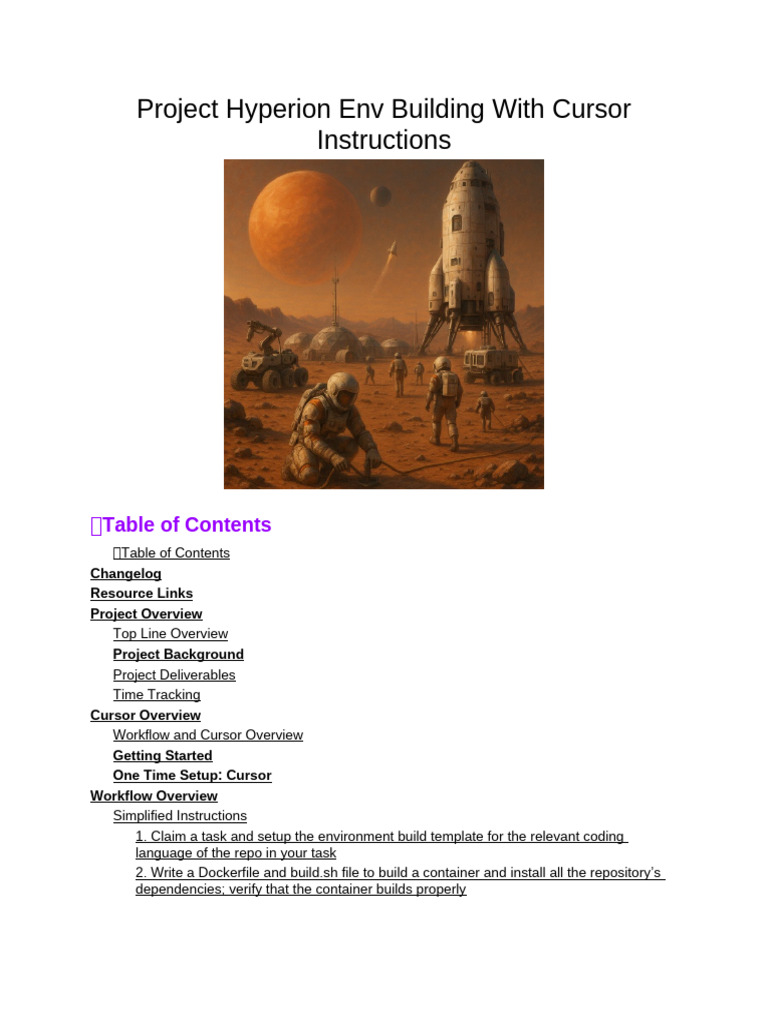 Project Hyperion Env Building With Cursor Instructions | PDF | Software Repository | Command ...