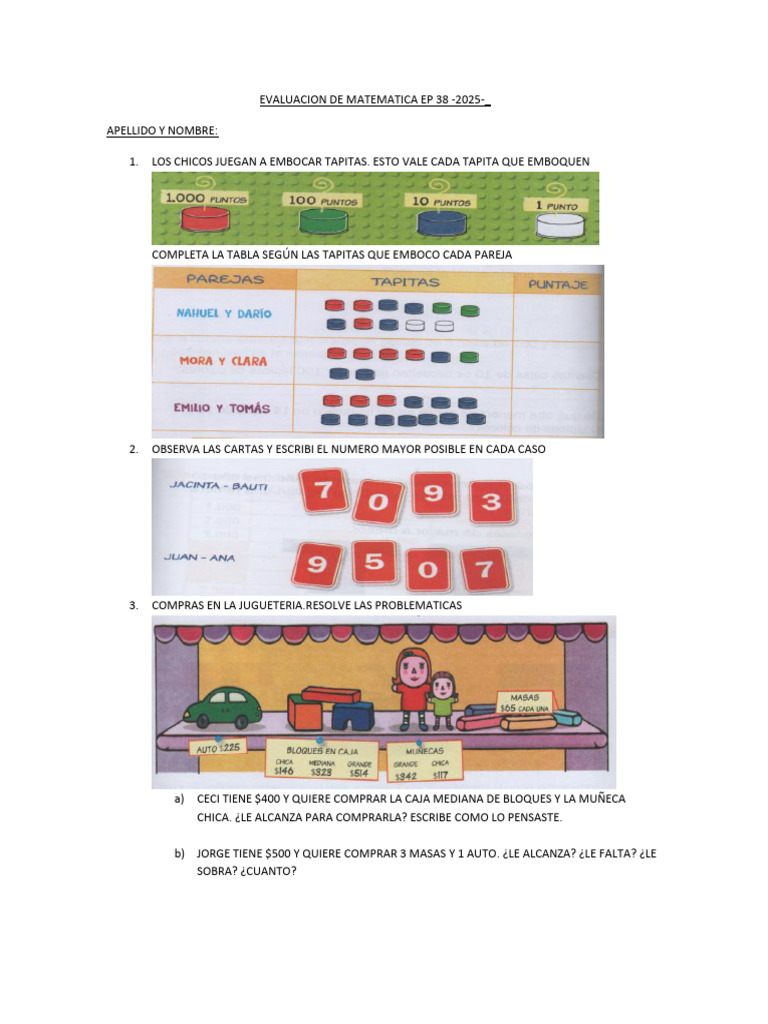 Evaluacion 4 Grado | PDF