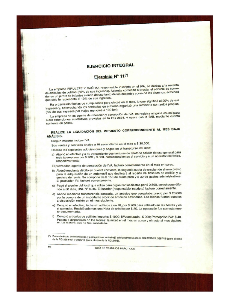 Ejercicio Integral Firulete y Cañito Con Resolucion | PDF