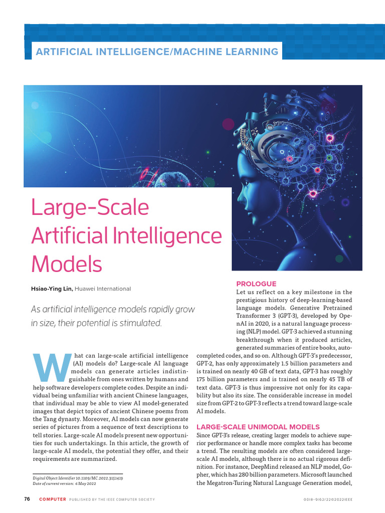 Large-Scale Artificial Intelligence Models | PDF | Artificial ...