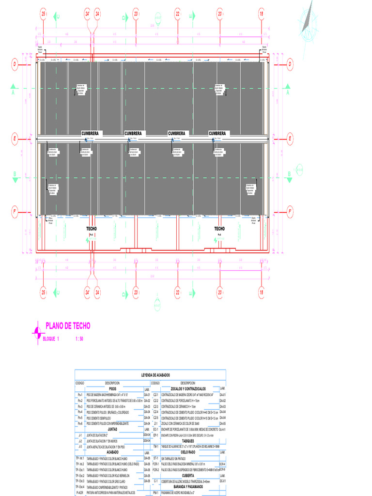 BLOQUE 10 - ADMINISTRACIÓN-Plano - A10-03 - PLANO DE TECHOS BLOQUE 10 ...