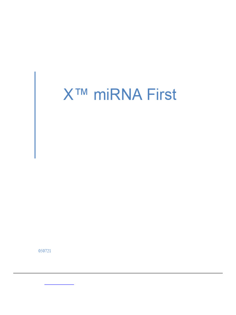 Mir-X MiRNA First-Strand Synthesis and TB Green QRT-PCR User Manual ...