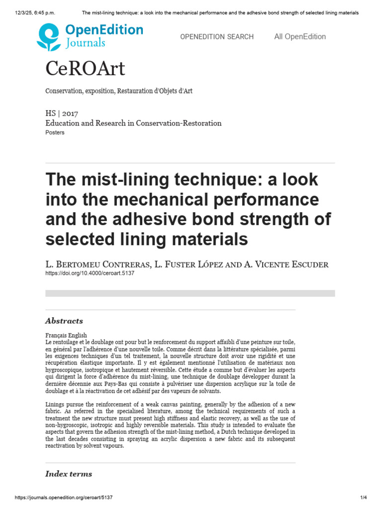 The mist-lining technique_ a look into the mechanical performance and ...