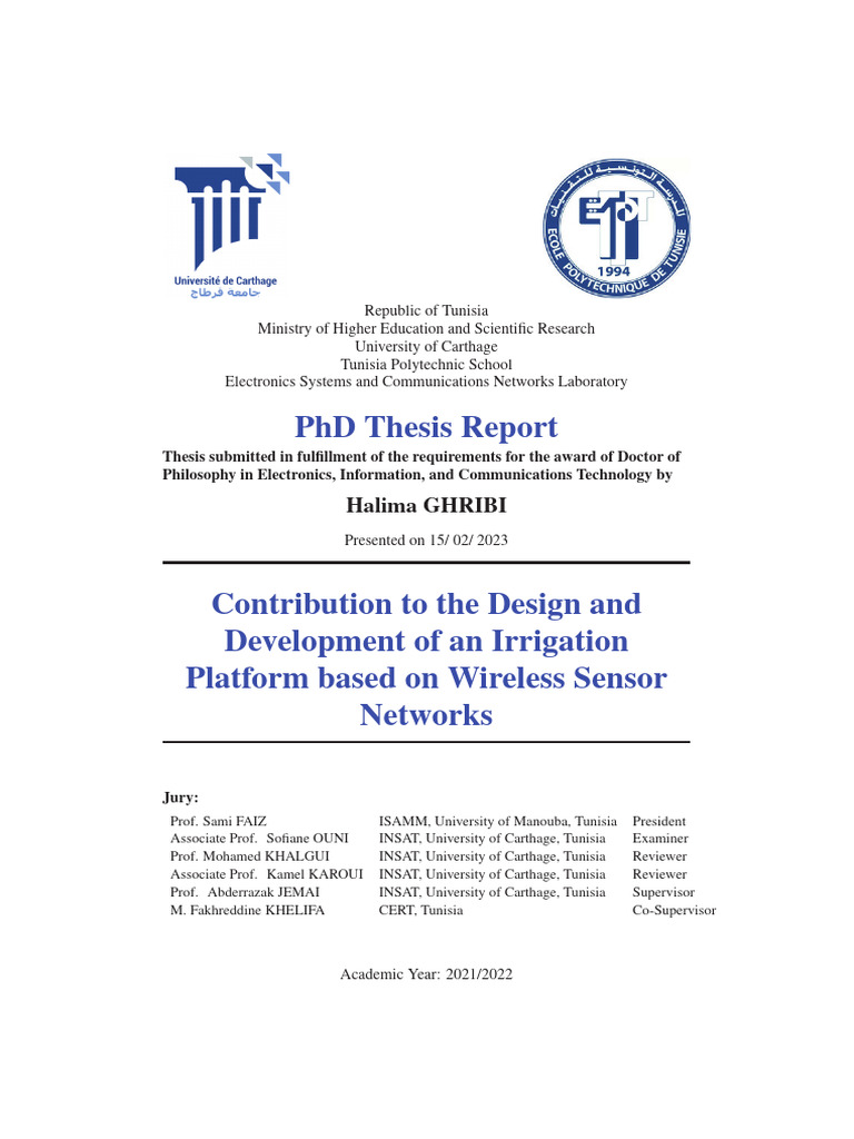 PG Thesis Report Halima Ghribi 15022023 VF1 | PDF