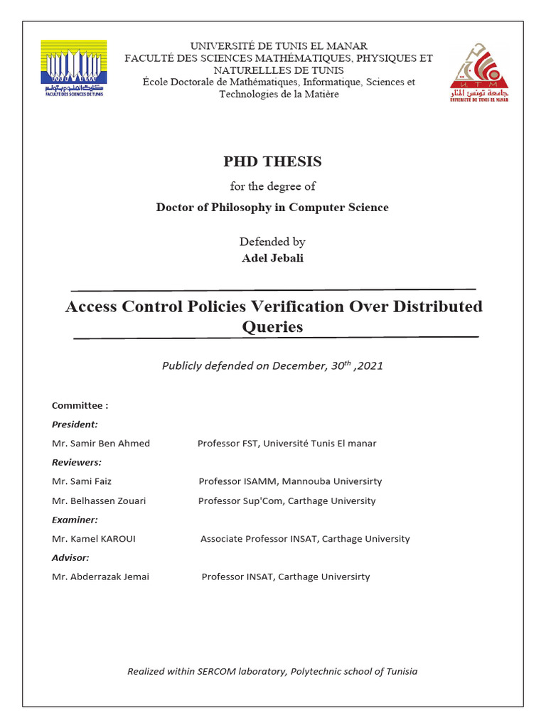 PG Rapport Thèse Adel JEBALI 30 12 2021 | PDF