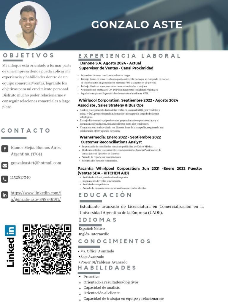 CV Aste Gonzalo | PDF | Business