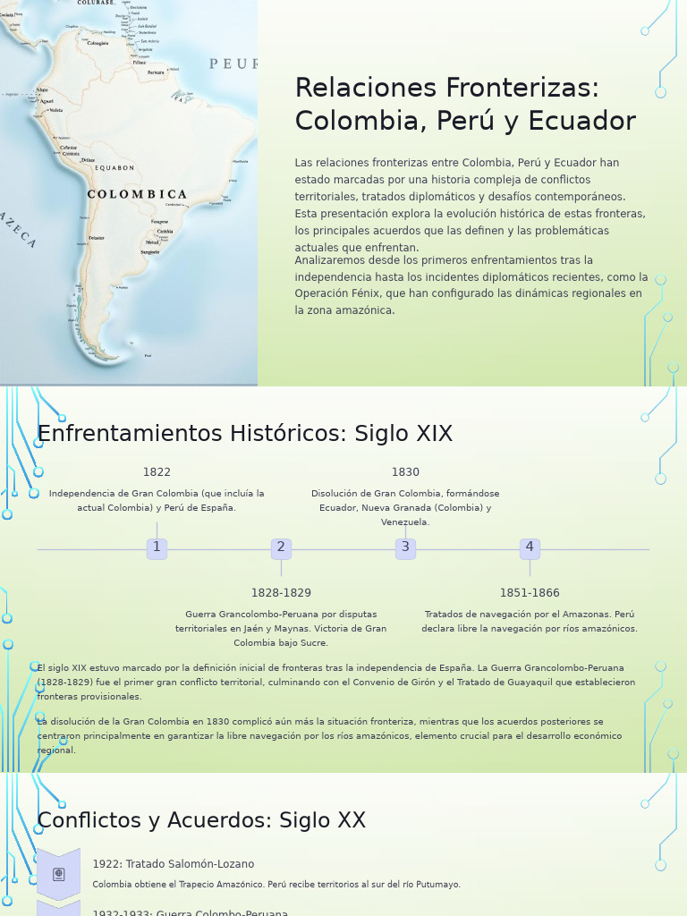 Relaciones Fronterizas Colombia Peru y Ecuador | PDF | América del Sur