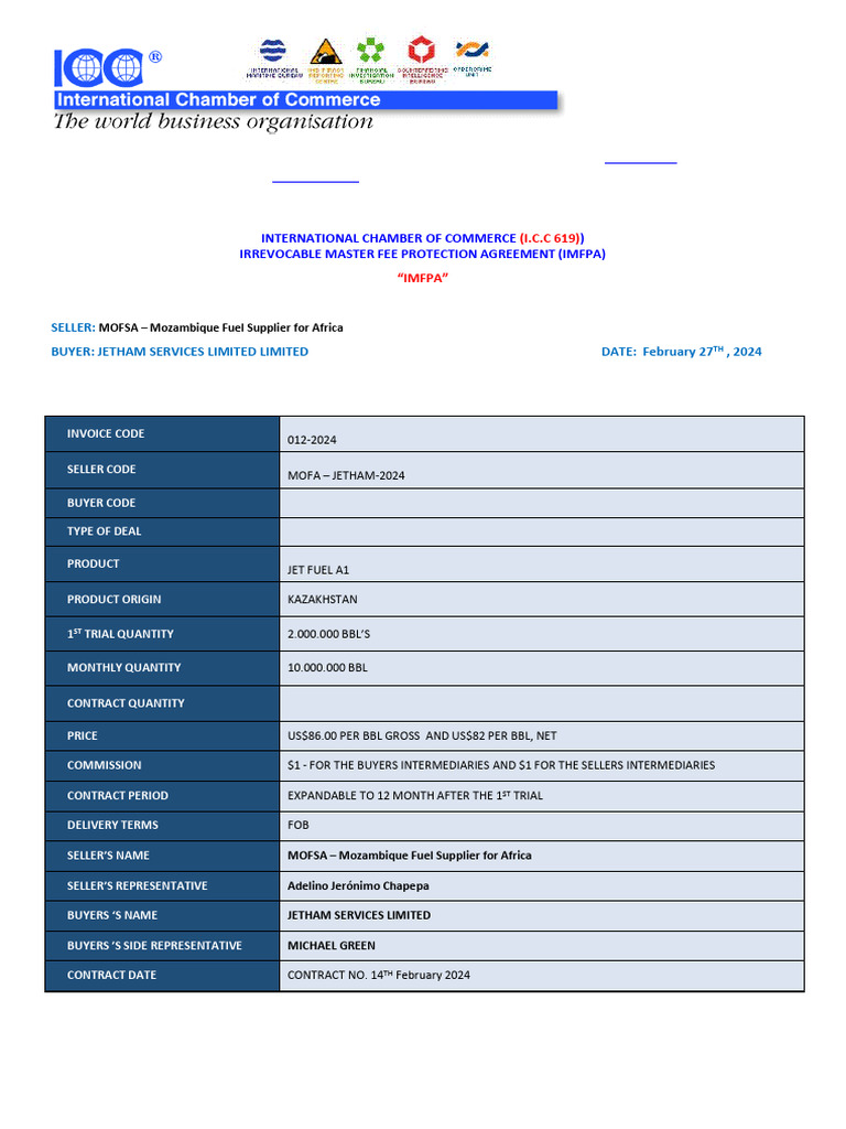 IMFPA-JET FUEL A1 - JETHAM - MOFSA v1 | PDF | Banks | Arbitration