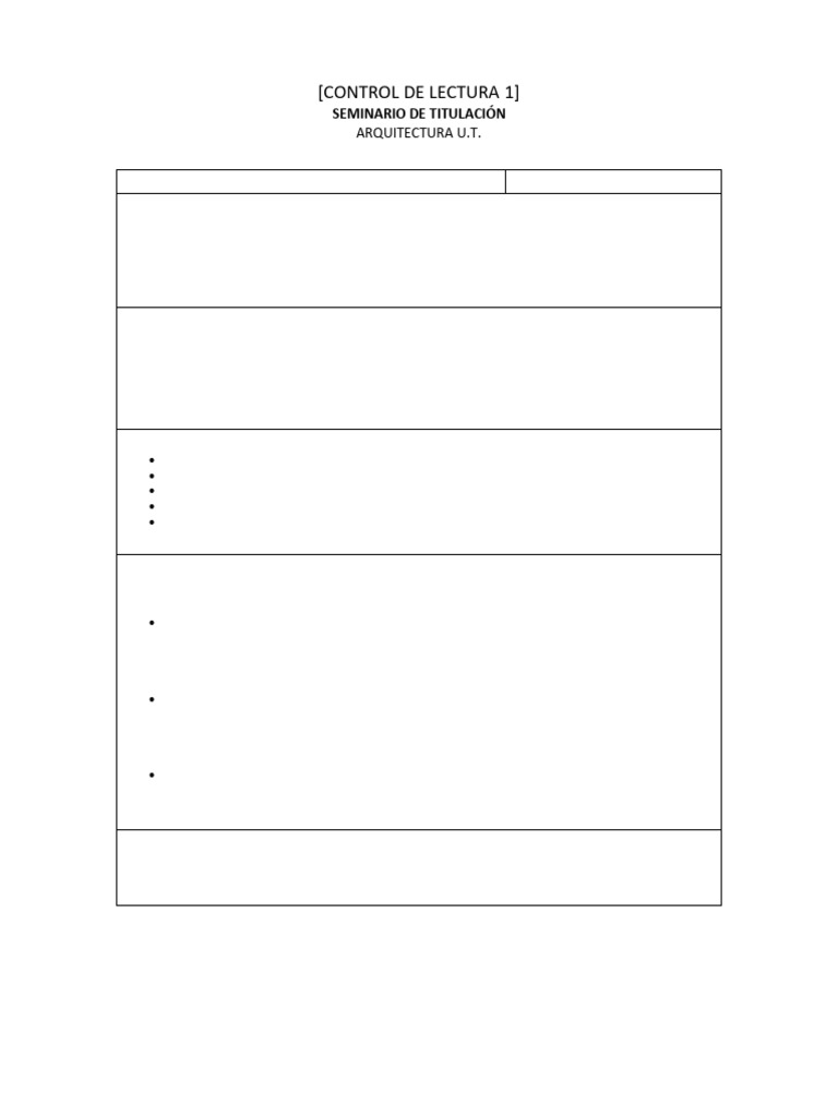 Ejemplo - CONTROL DE LECTURA | PDF | Urbanismo | Barrio residencial