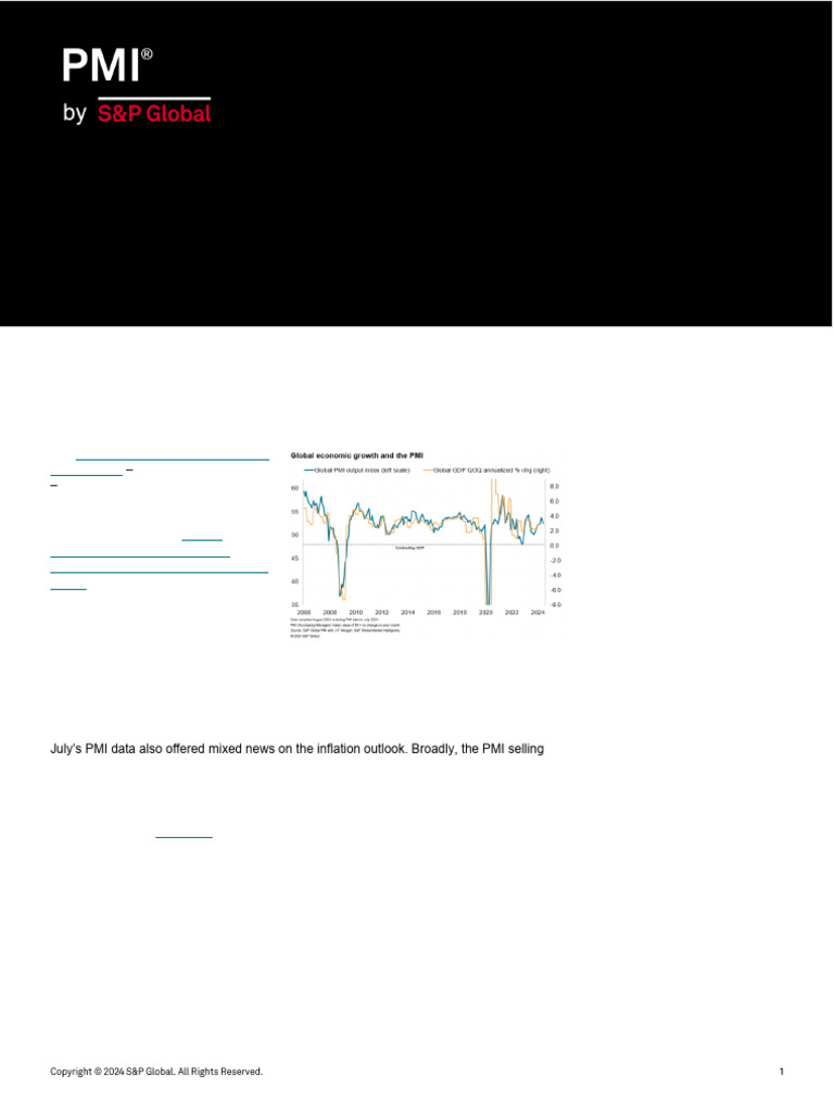 Relatoeio Monthly PMI Bulletin | PDF | Inflation | Prices