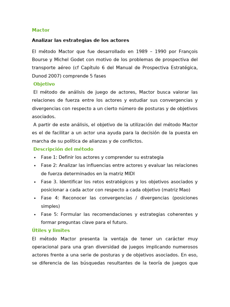 Mactor. Conceptos Básicos | PDF