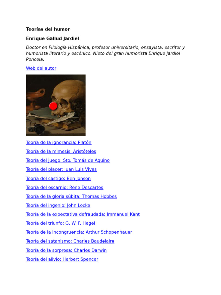 Teorías Del Humor | PDF | La risa | Humor