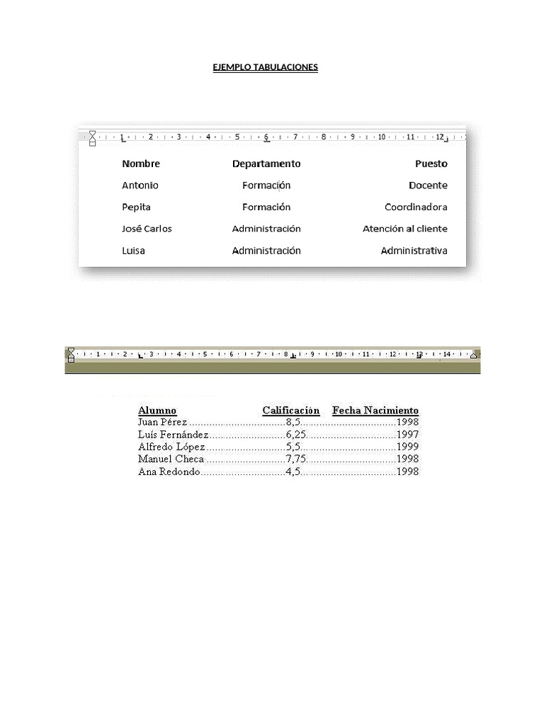 Ejemplo Tabulacion | PDF