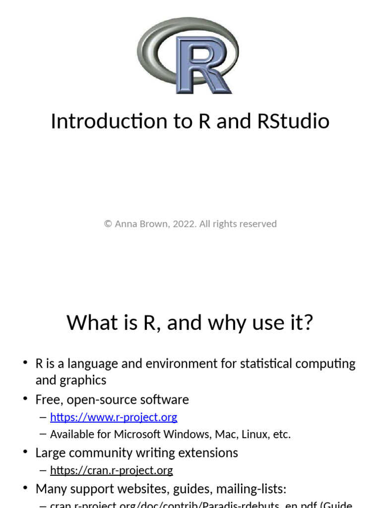 Introduction To R (Used in PSYC8010) | PDF | Integrated Development Environment | Command Line ...