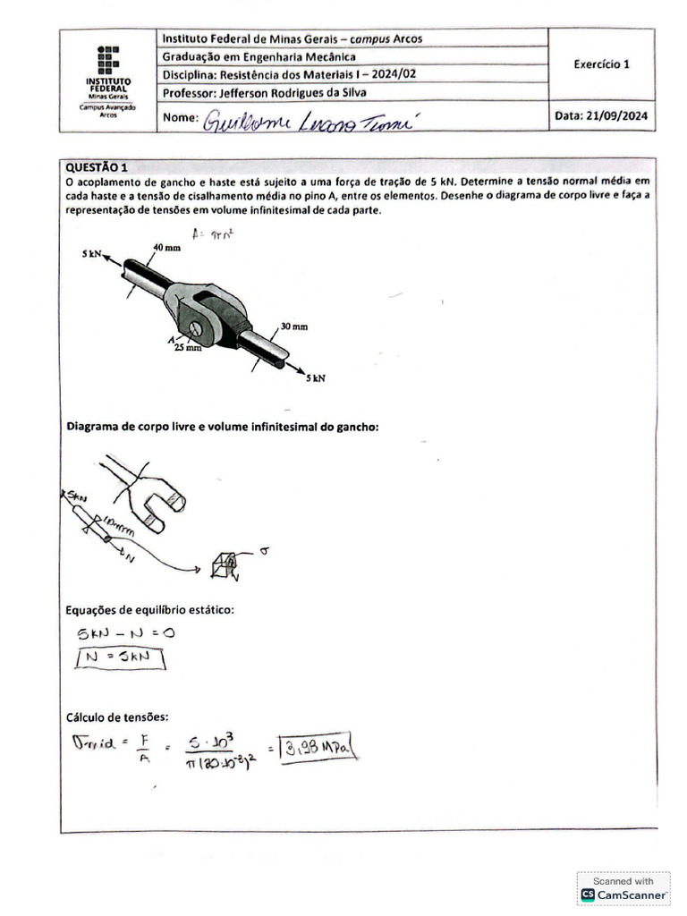 Resmat 1 Guilherme | PDF