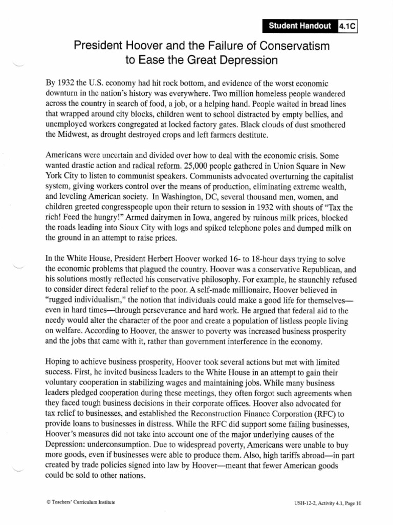 Herbert Hoover and The Failure of Conservatism | PDF | Herbert Hoover ...