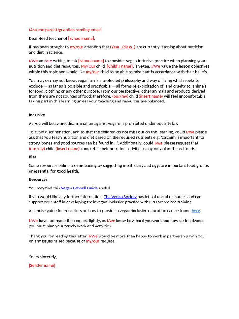 Diet Nutrition Letter | PDF