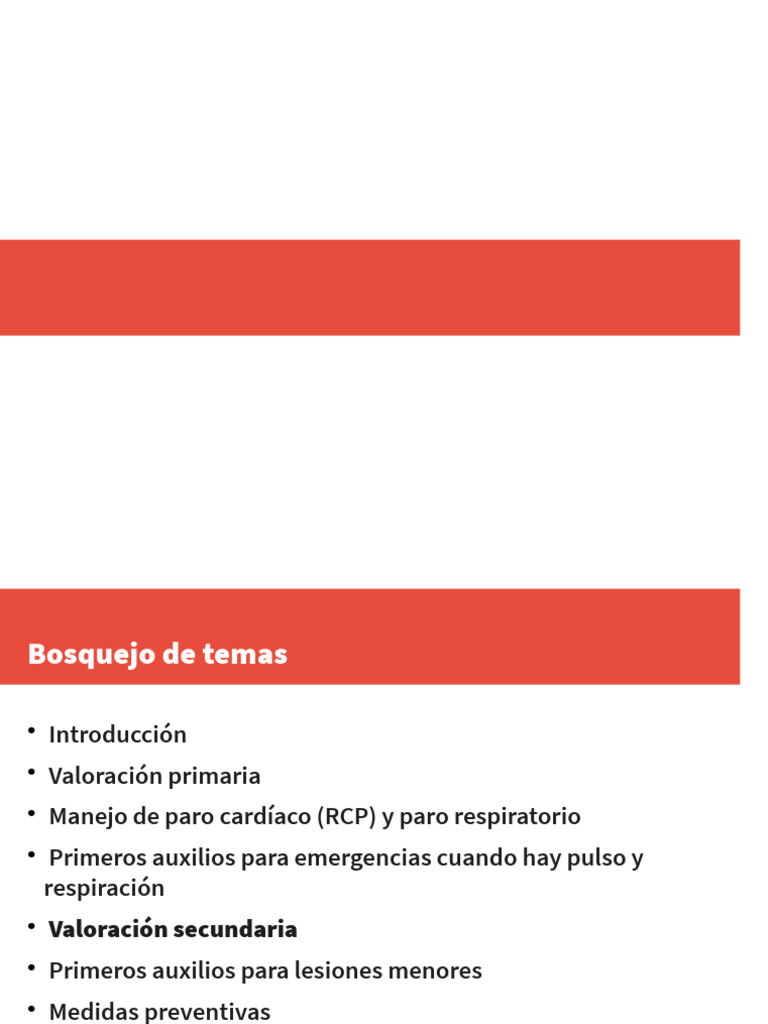PrimerosAuxilios UNAH FCM DSP 2024 JRM m4 Eval Secundaria y Conclusiones v01 | PDF | Primeros ...