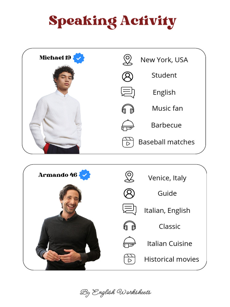 Speaking Activity PDF | PDF