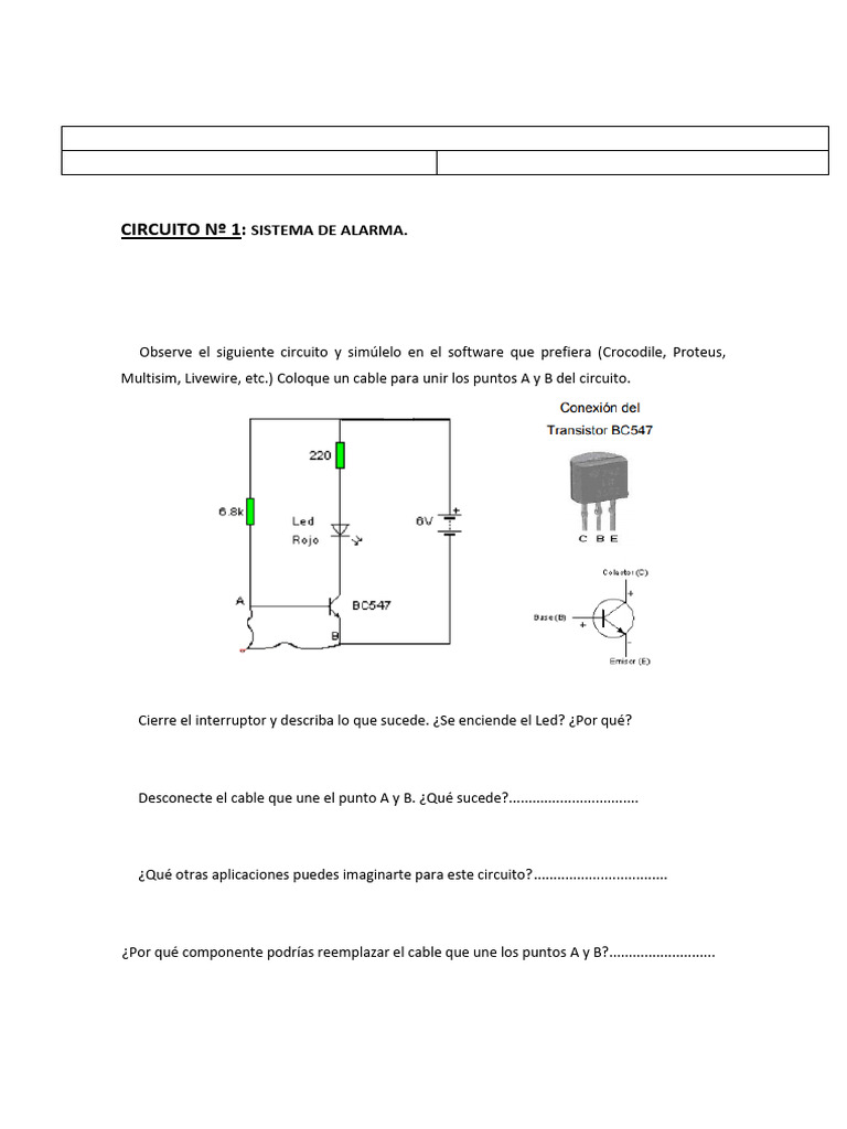 Aplicaciones de Circuitos Eléctricos en Sensores | PDF | Cambiar ...