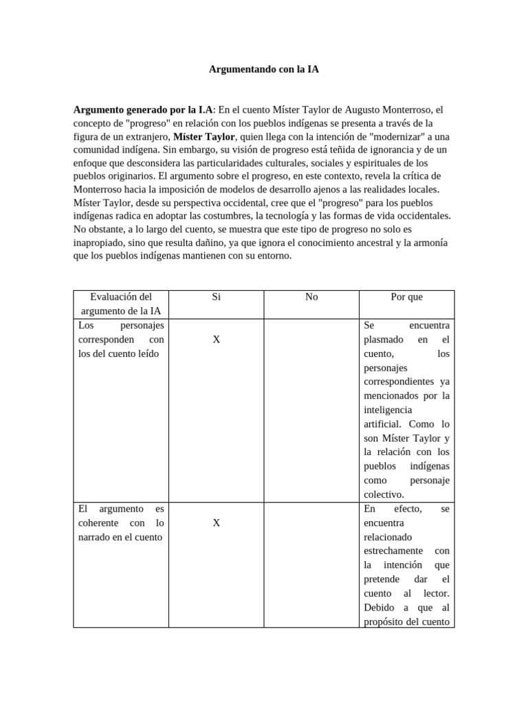 Argumentando Con La IA | PDF | Inteligencia artificial | Inteligencia (IA) y semántica