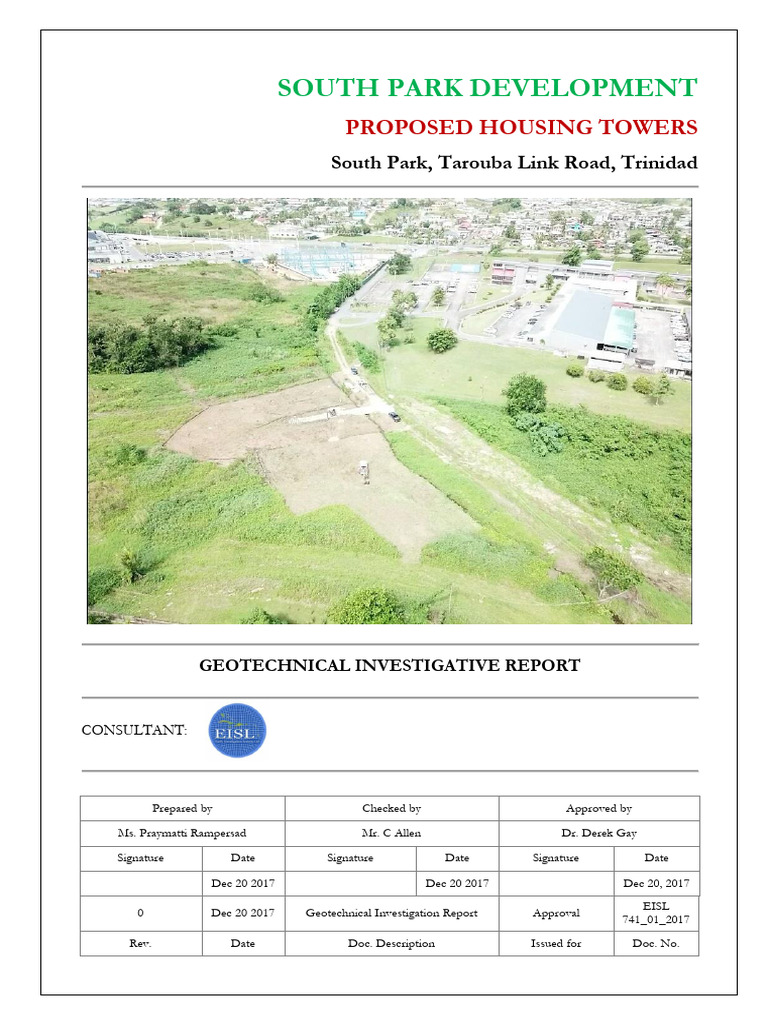 SouthPark Geotechnical Report | PDF | Geotechnical Engineering | Civil Engineering