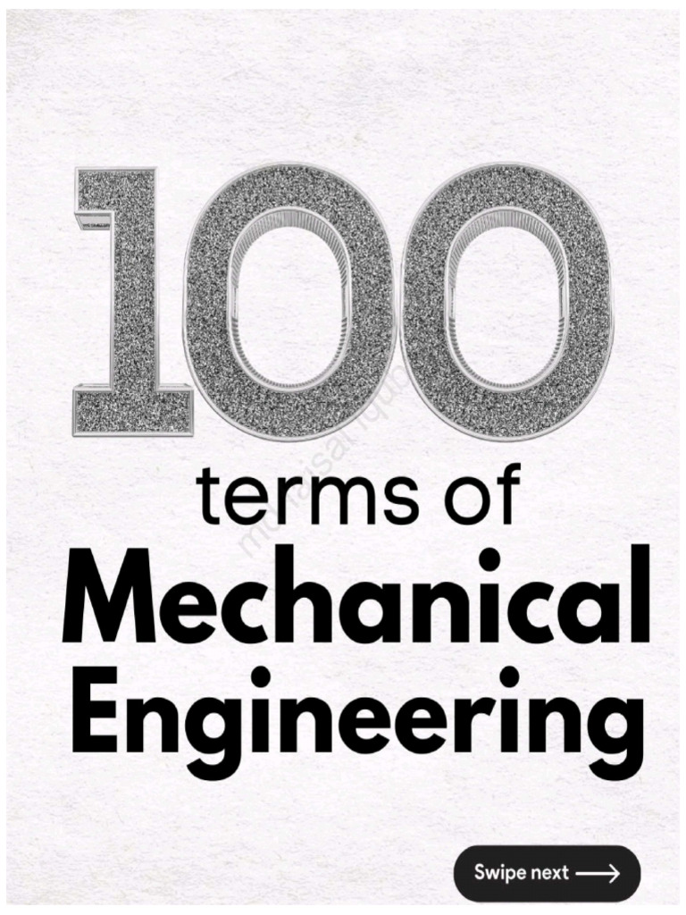 100 Essential Mechanical Engineering Term | PDF