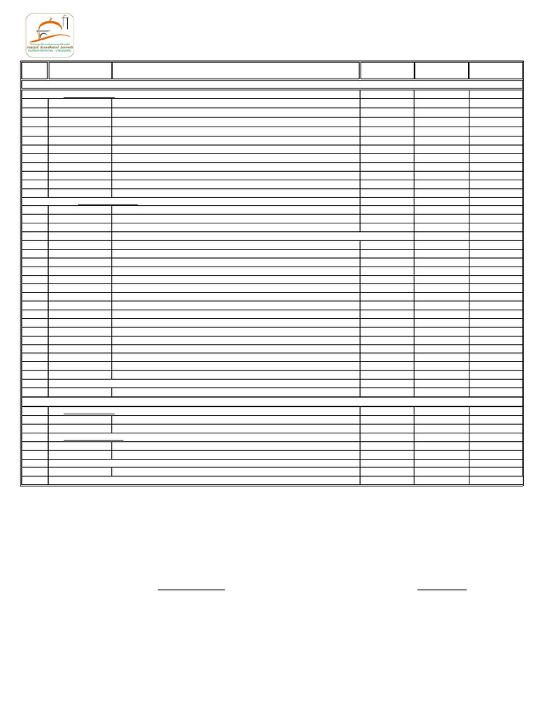 Lap Keuangan Dana Kas DKM Raudhatul Jannah April 2025 | PDF