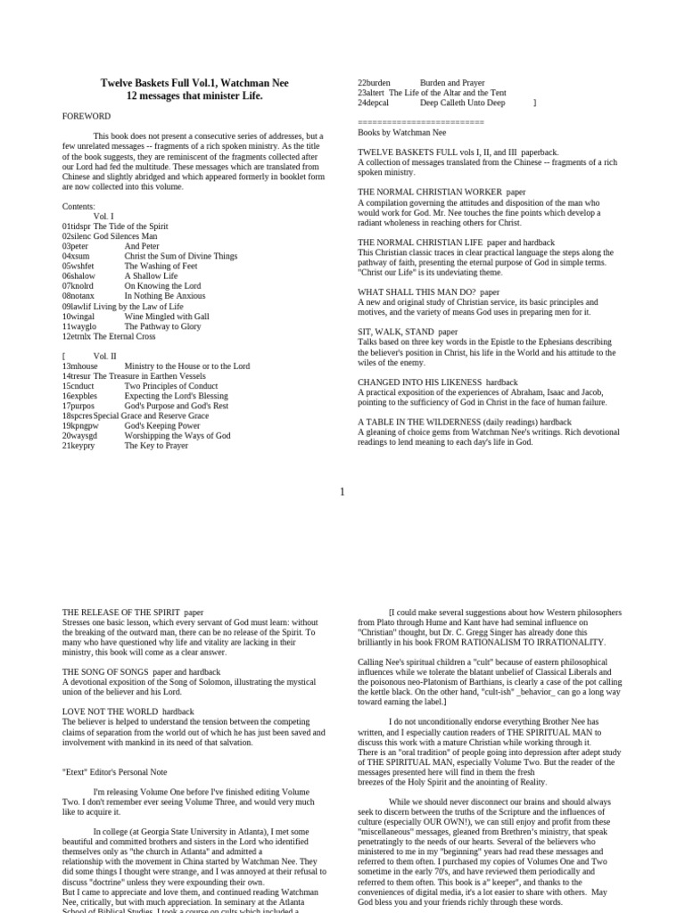 Twelve Baskets Full Vol 3 | PDF | Jesus | Saint Peter