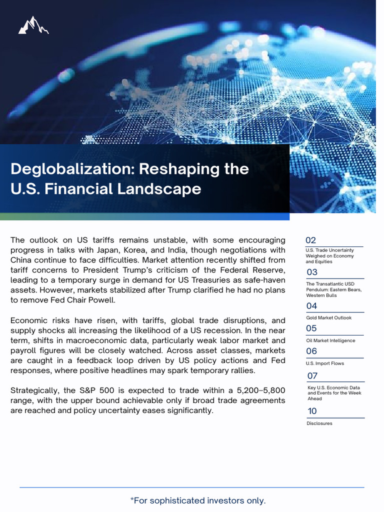 Deglobalization, Reshaping The U.S. Financial Landscape | PDF ...