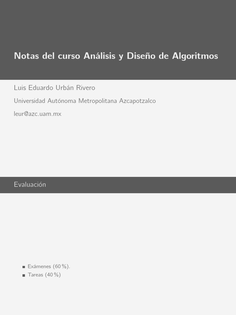 Notas Ada2 | PDF | Algoritmos | Matemáticas