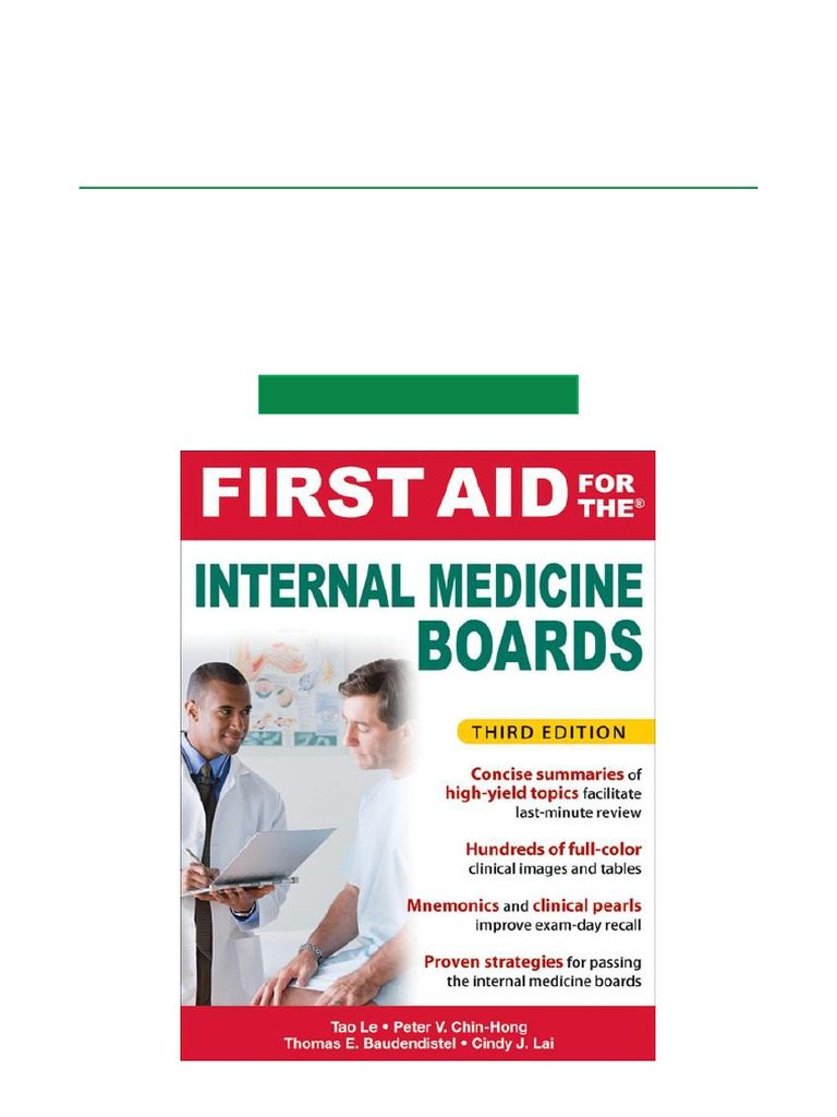 First Aid For The Internal Medicine Boards, 3rd Edition Courseload ...