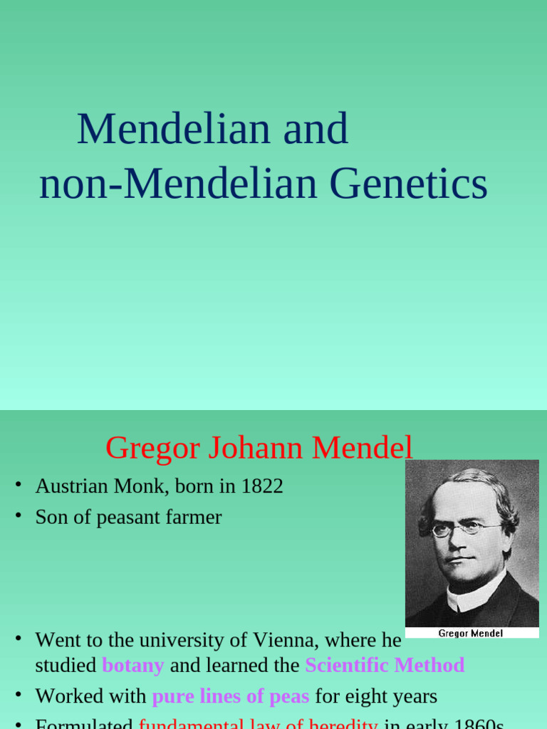 3 Mendelian and Non-Mendelian Genetics - Updated | PDF | Dominance ...