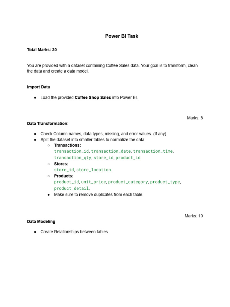 Power BI Assignment 01 | PDF
