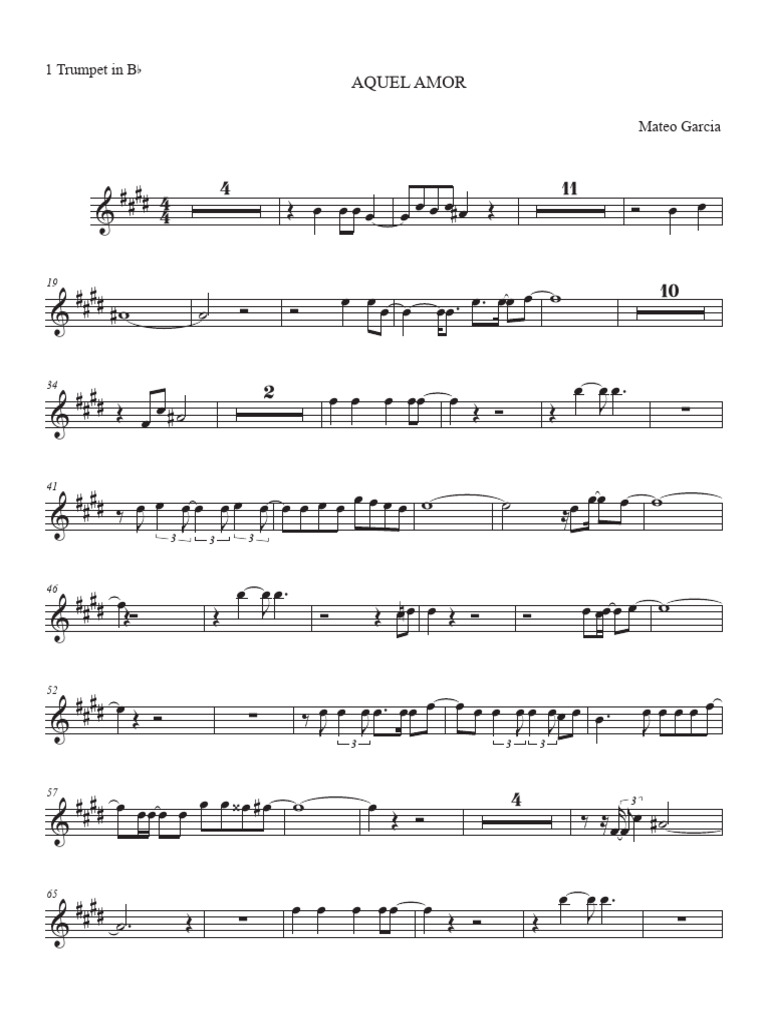 AQUE AMOR-1 Trumpet in BB | PDF