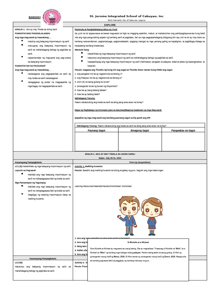 GMRC 1 - Aralin 1 | PDF