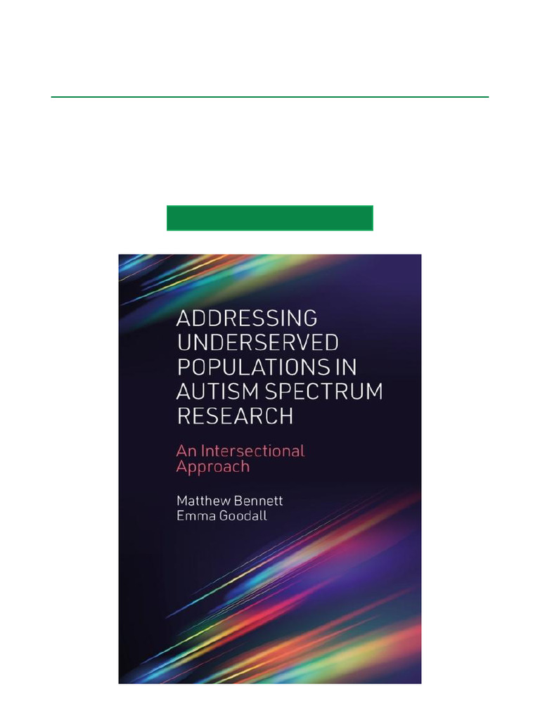 Addressing Underserved Populations in Autism Spectrum Research An ...