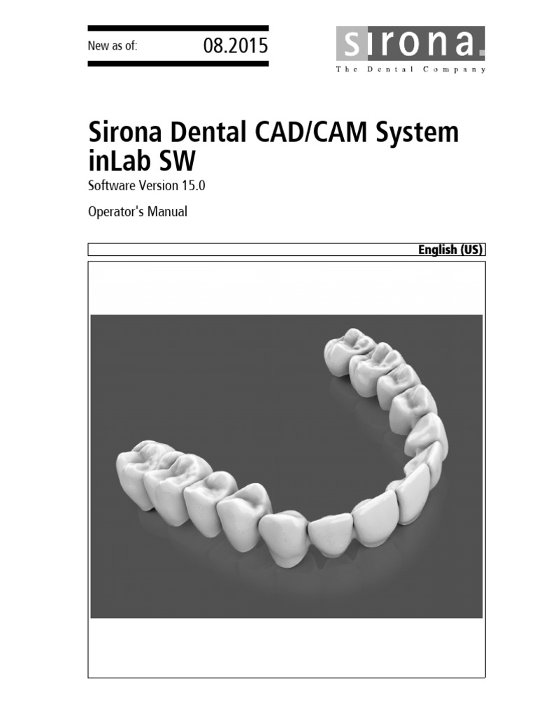 Operator Manual InLab SW 15 US | PDF | Dental Implant | Computing