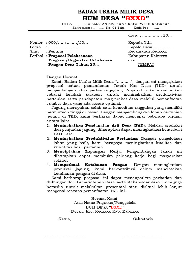 Proposal Bumdes Ketapang | PDF