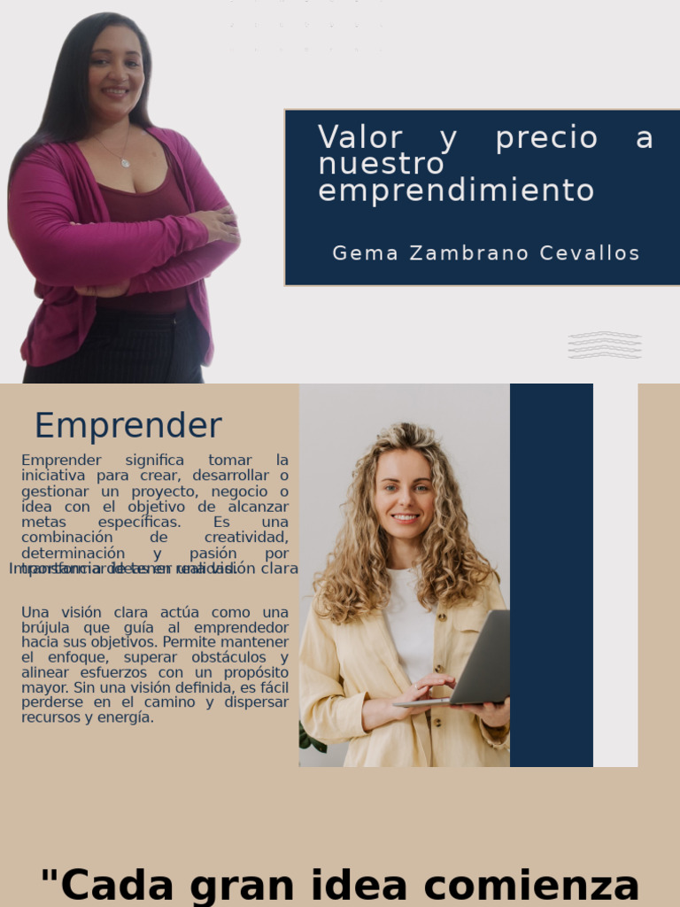 Emprender significa tomar la iniciativa para crear, desarrollar o ...