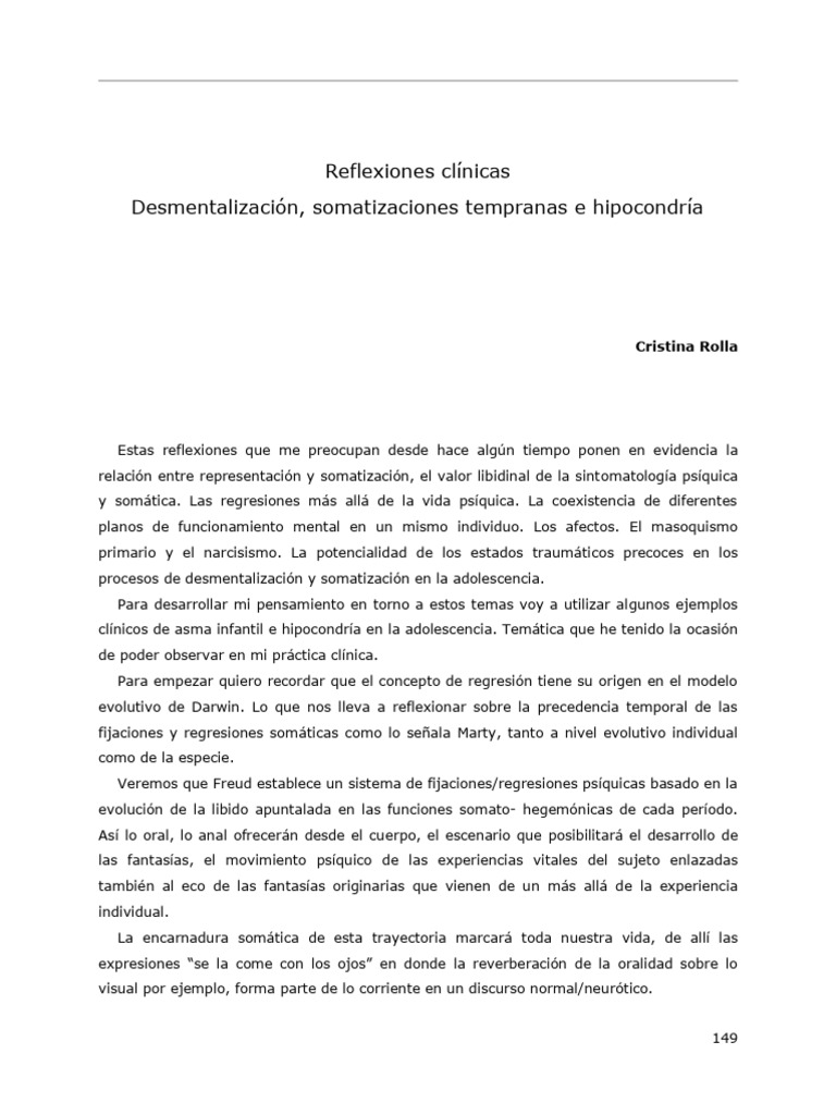 ROLLA | PDF | Psicoanálisis | Asma